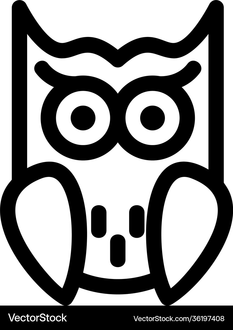 Owl icon or logo isolated sign symbol Royalty Free Vector