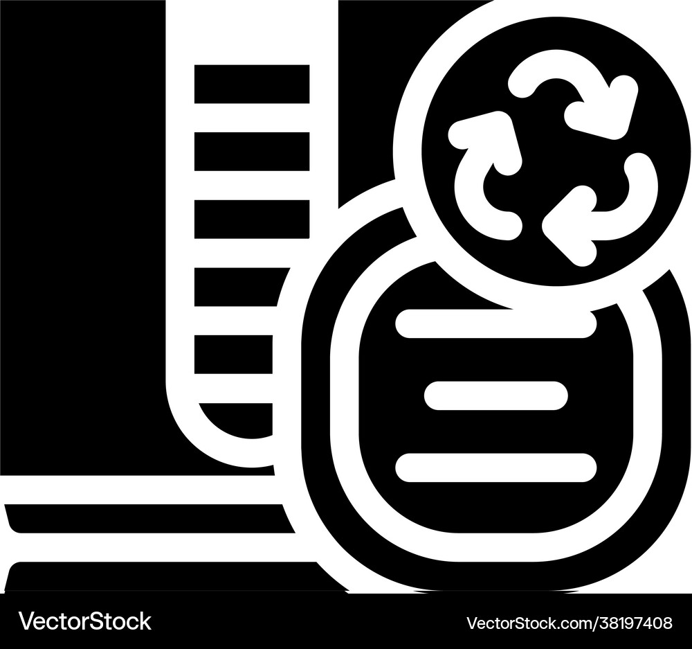 Reusable make-up removal pads glyph icon Vector Image