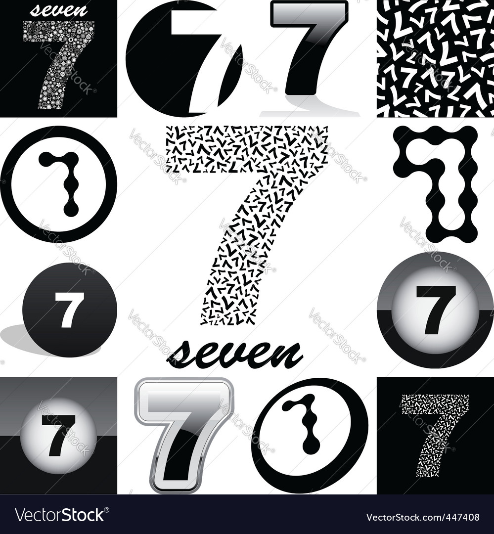 Seven Royalty Free Vector Image - VectorStock