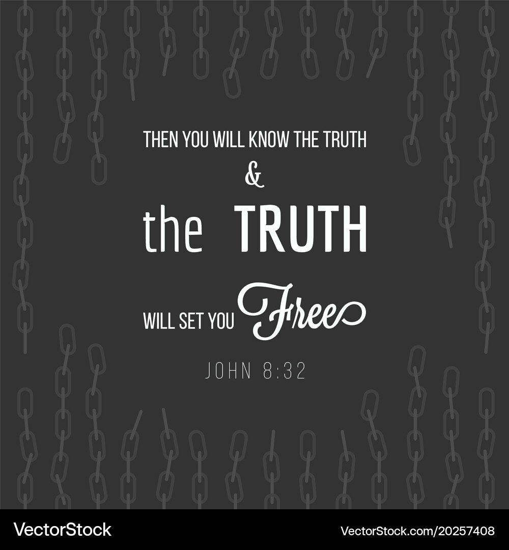 Typography of bible verse from john Royalty Free Vector