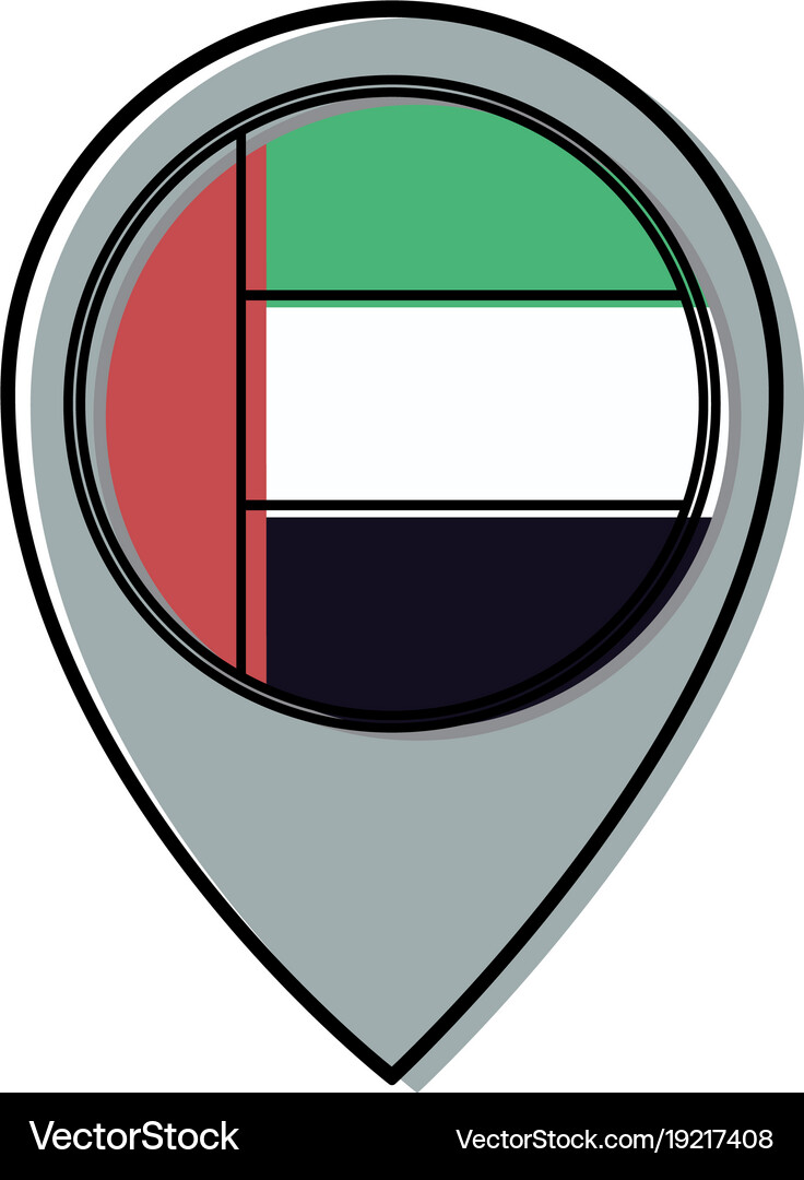 United arab emirates location pin Royalty Free Vector Image