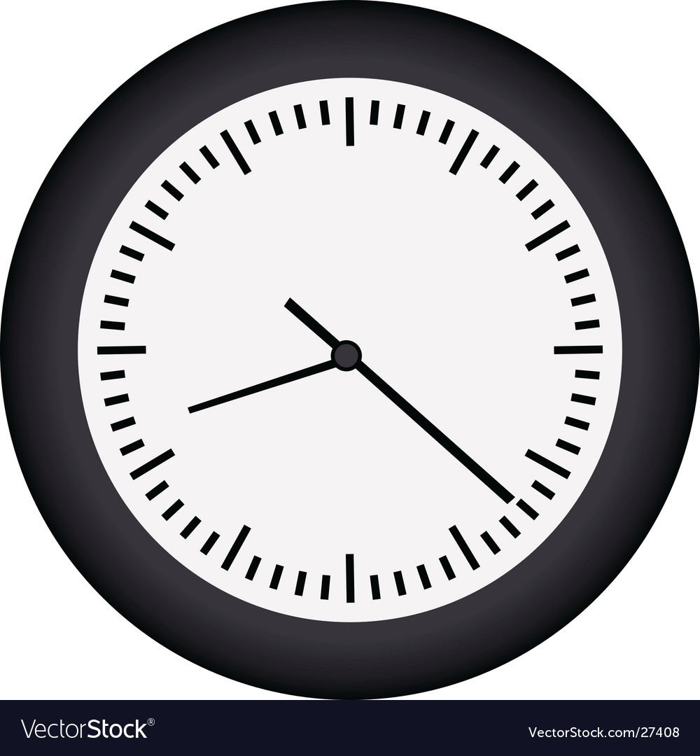 Wall clock Royalty Free Vector Image - VectorStock