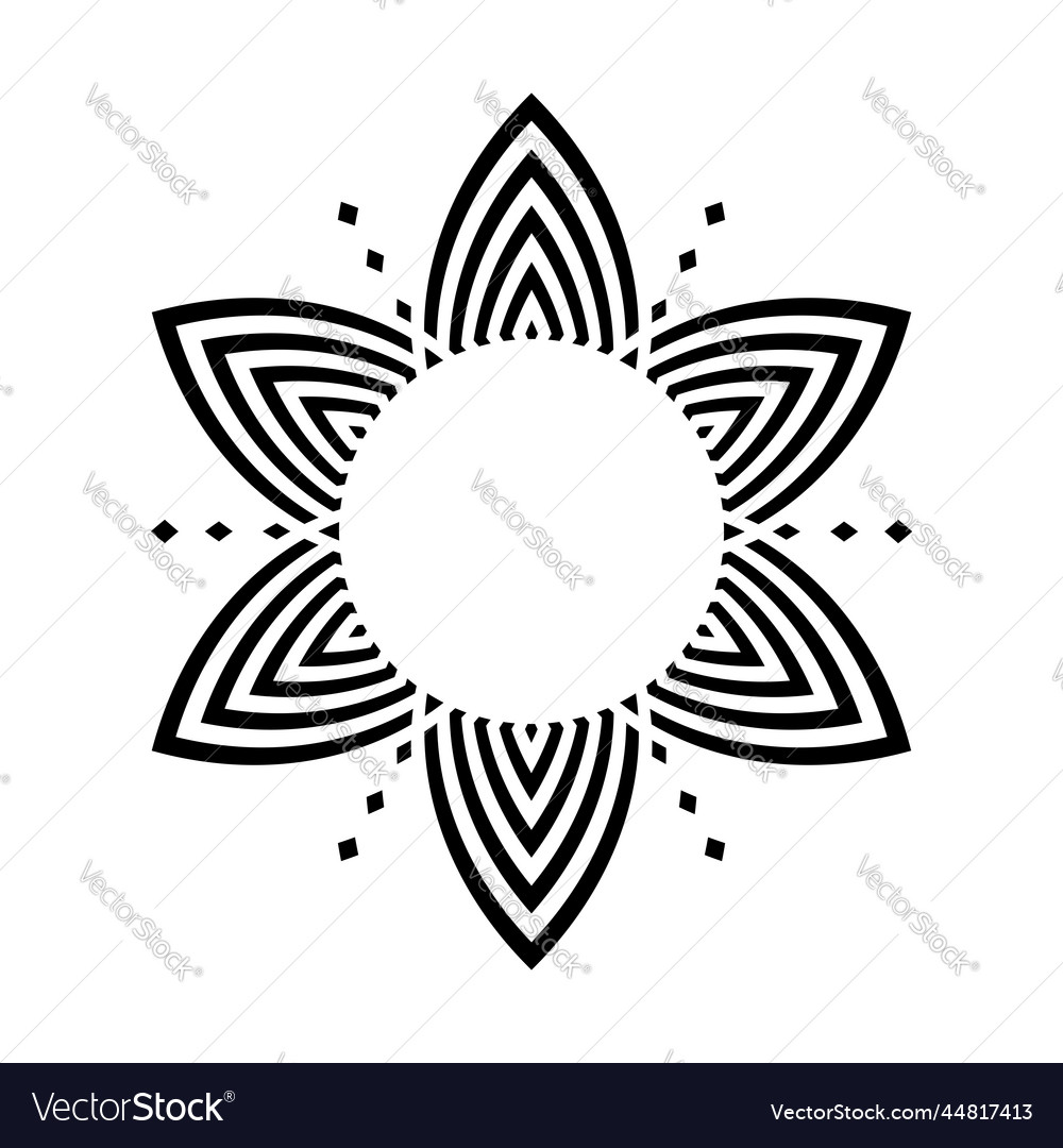 Abstract Radial Circle Pattern Decorative Element Vector Image