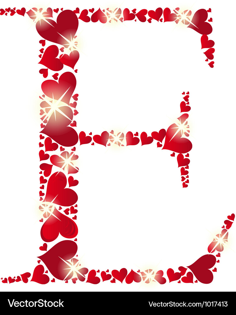 Alphabet of hearts Royalty Free Vector Image - VectorStock
