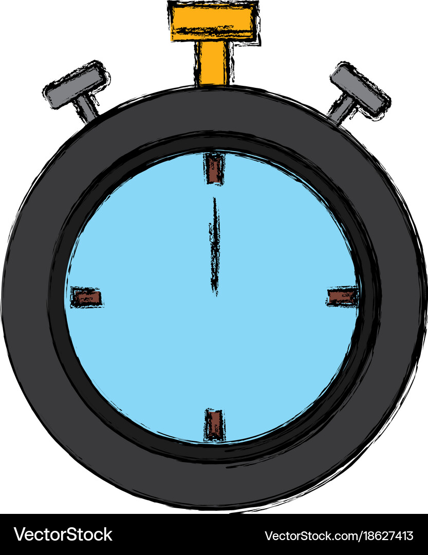 Analog clock time Royalty Free Vector Image - VectorStock