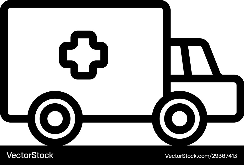 Army doctor machine icon isolated contour Vector Image