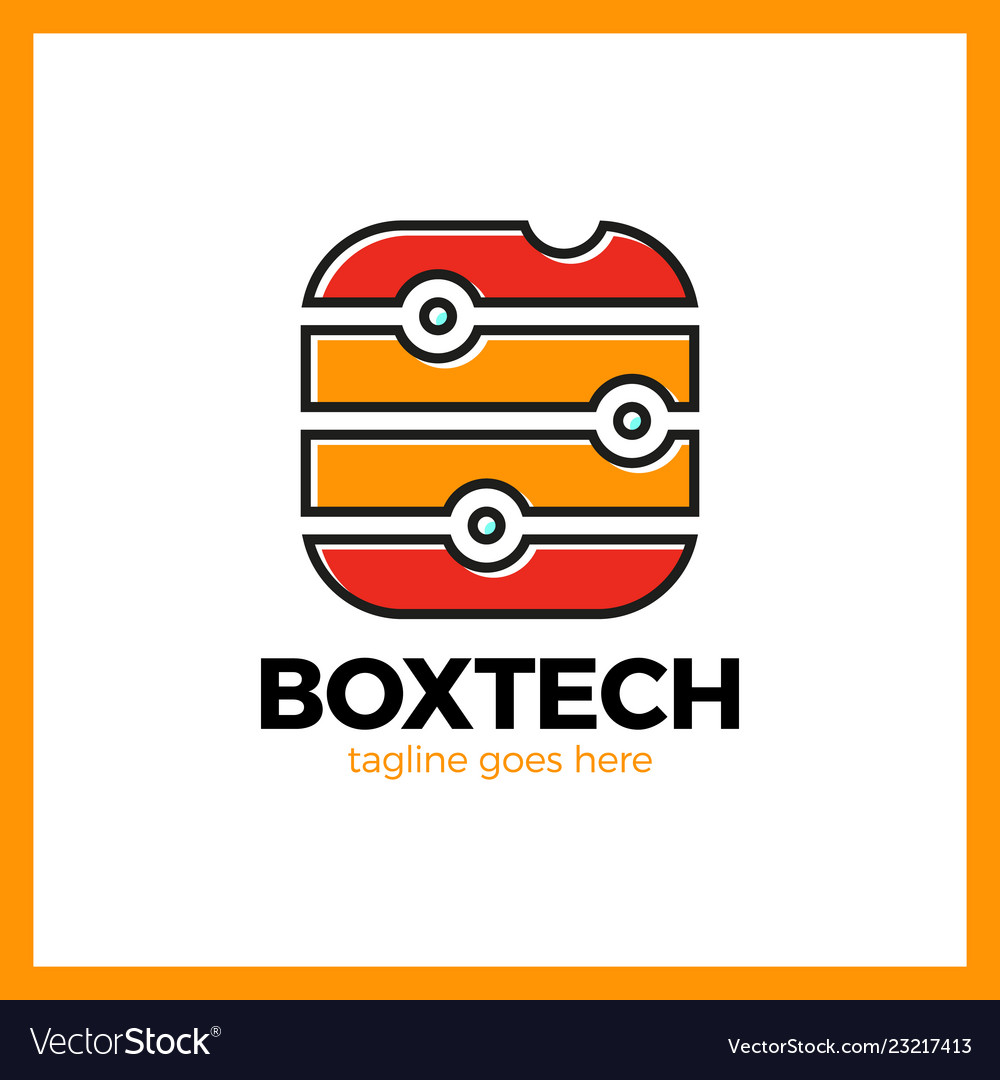Box tech logo Royalty Free Vector Image - VectorStock