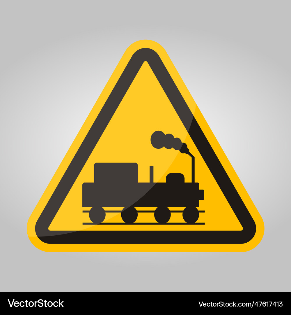 Danger beware of trains symbol sign isolate Vector Image