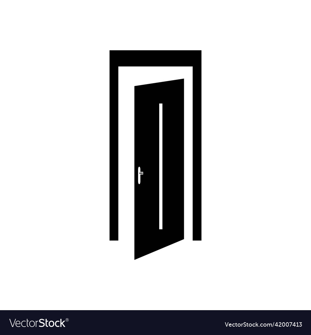 Door icon design element Royalty Free Vector Image