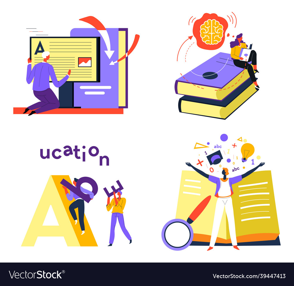 Education and development improvement of skills Vector Image