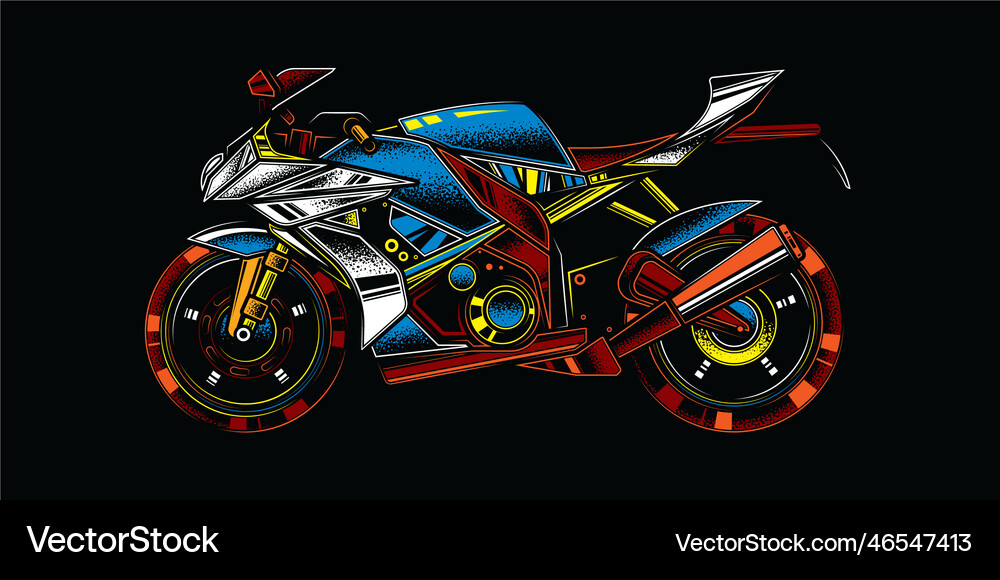 Fastest motorcycle superbike Royalty Free Vector Image