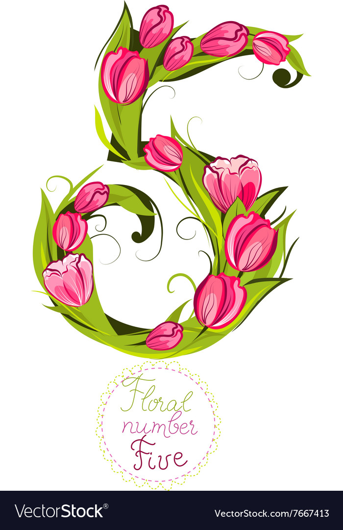 Five Royalty Free Vector Image - VectorStock