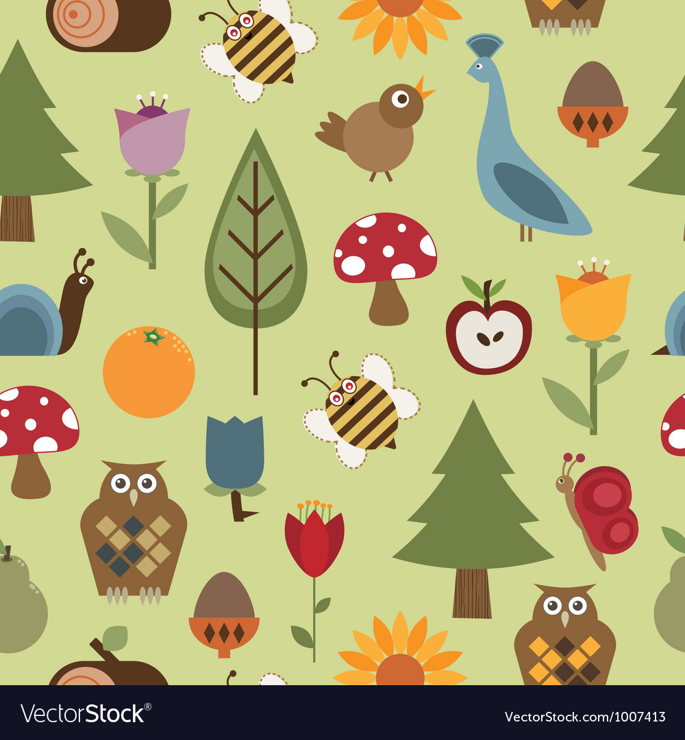 Nature pattern Royalty Free Vector Image - VectorStock