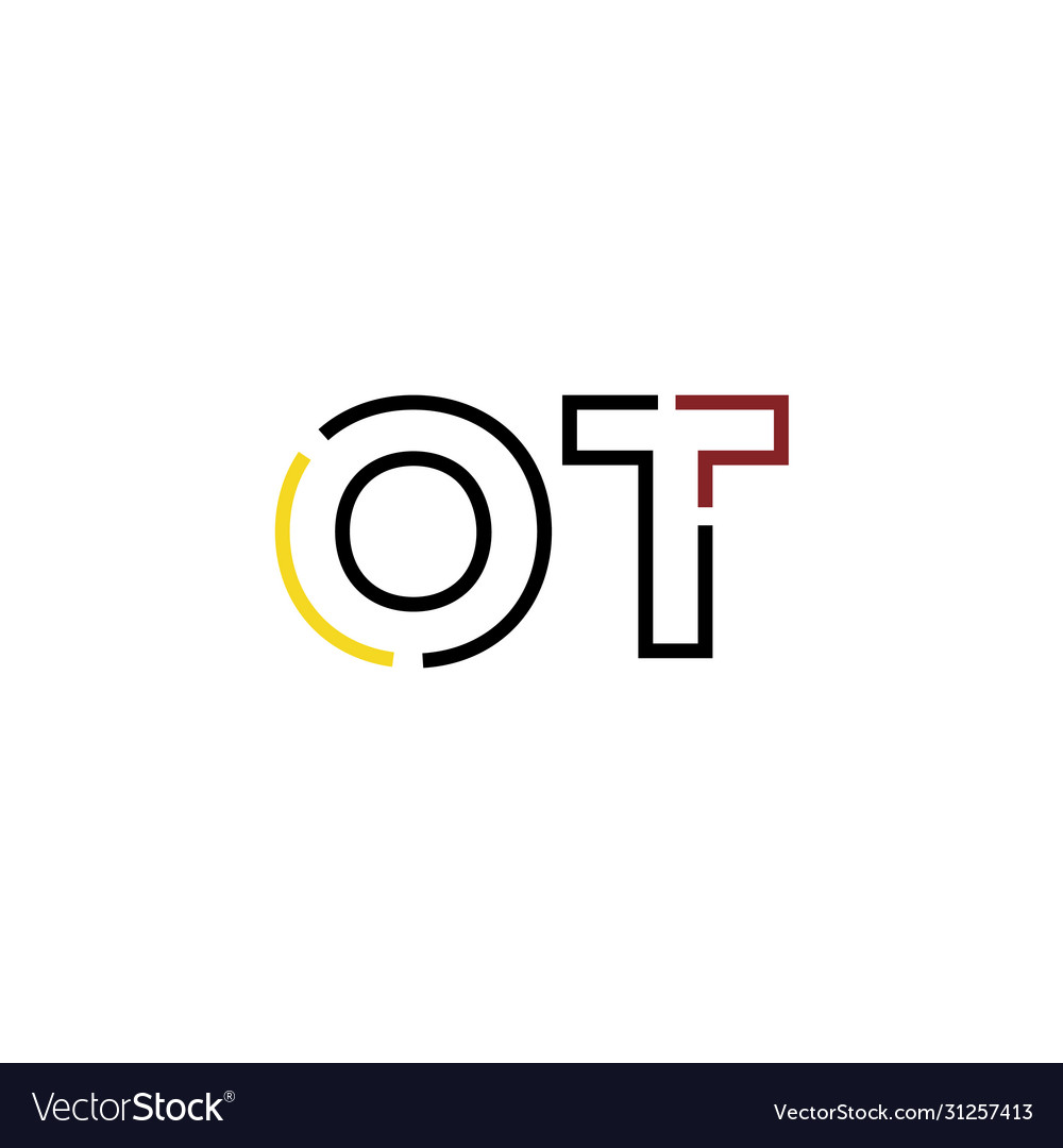 Ot letter logo icon design template elements Vector Image