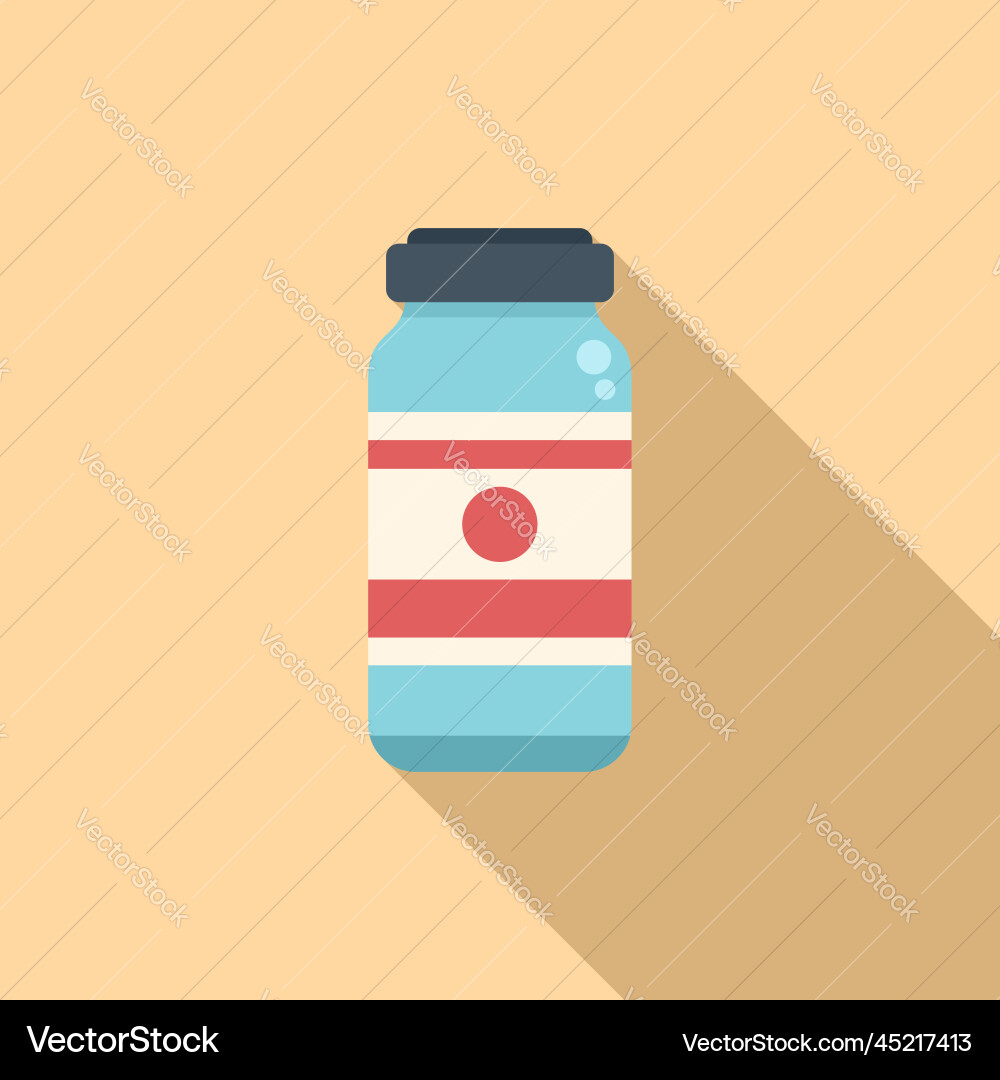 Seasonal allergy injection icon flat Royalty Free Vector
