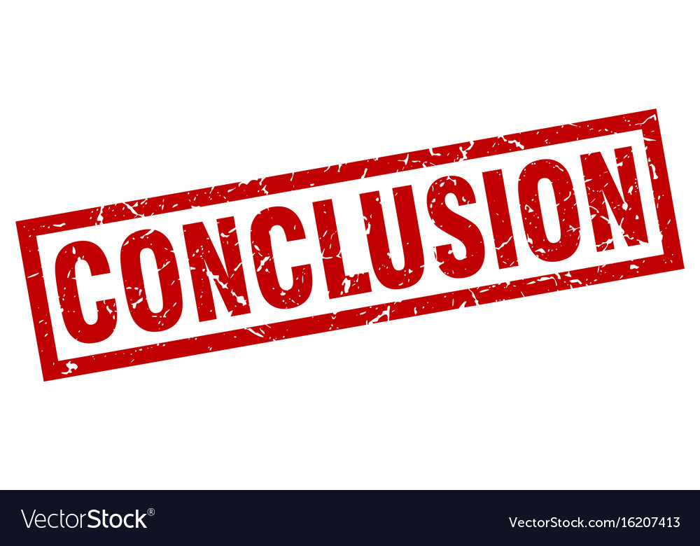 Square grunge red conclusion stamp Royalty Free Vector Image Square grunge red conclusion stamp Royalty Free Vector Image