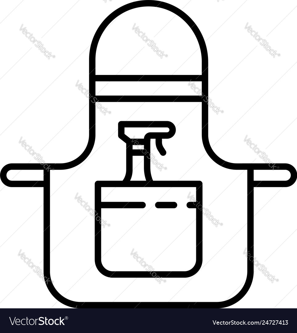 Wash cleaning apron icon outline style Royalty Free Vector Wash cleaning apron icon outline style Royalty Free Vector