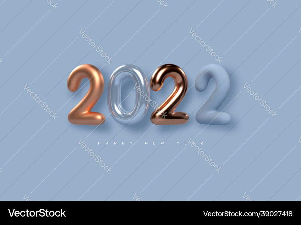 2022 new year sign Royalty Free Vector Image - VectorStock