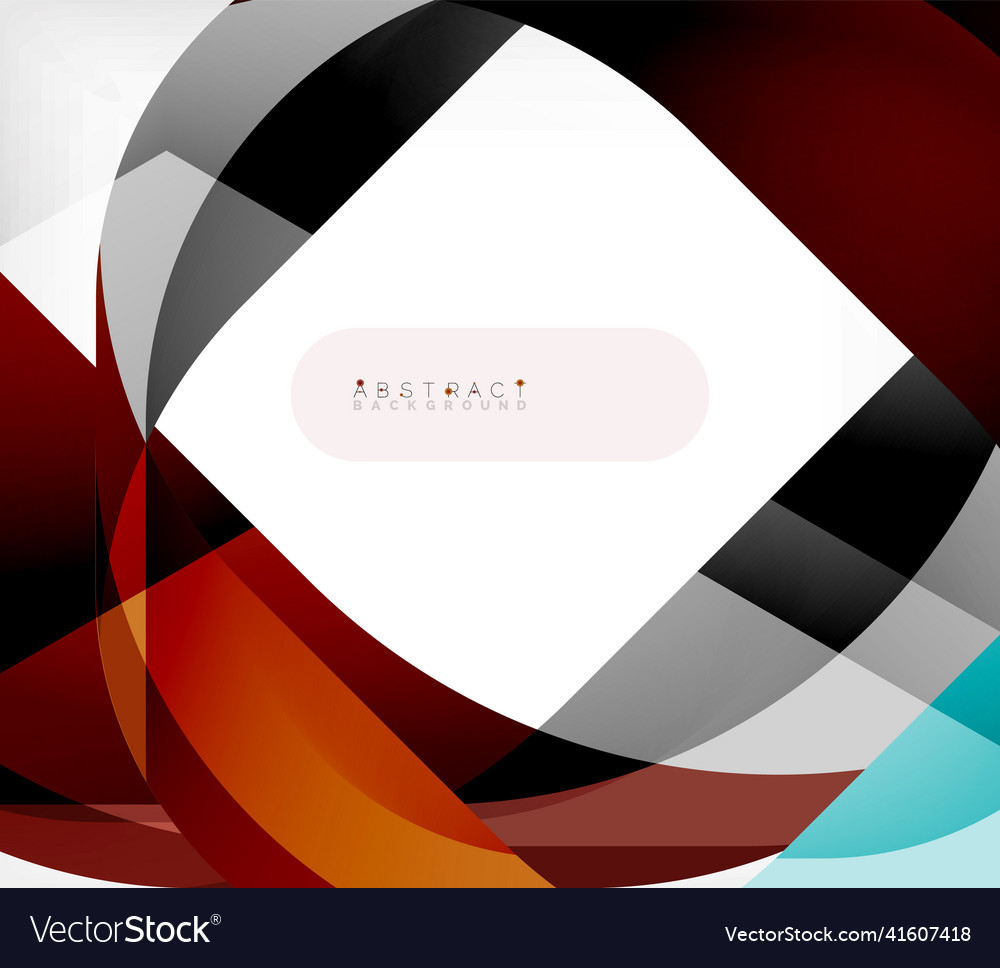 Abstract square shape with overlapping waves Vector Image