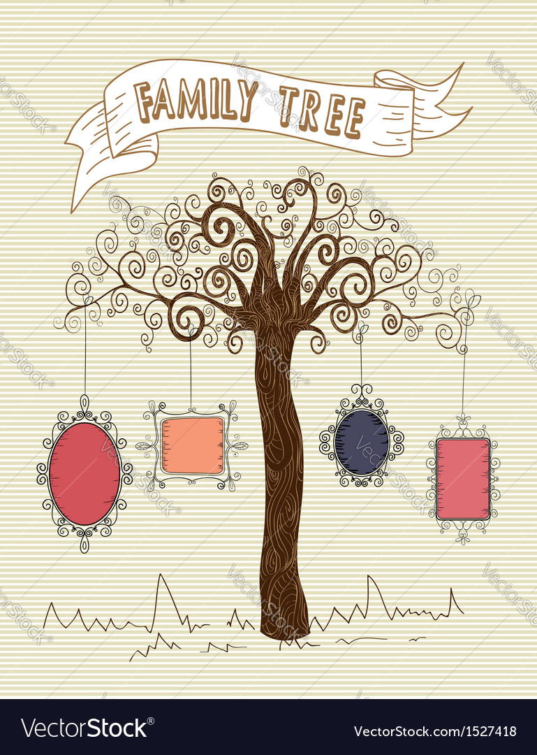 Colorful frames tree concept Royalty Free Vector Image