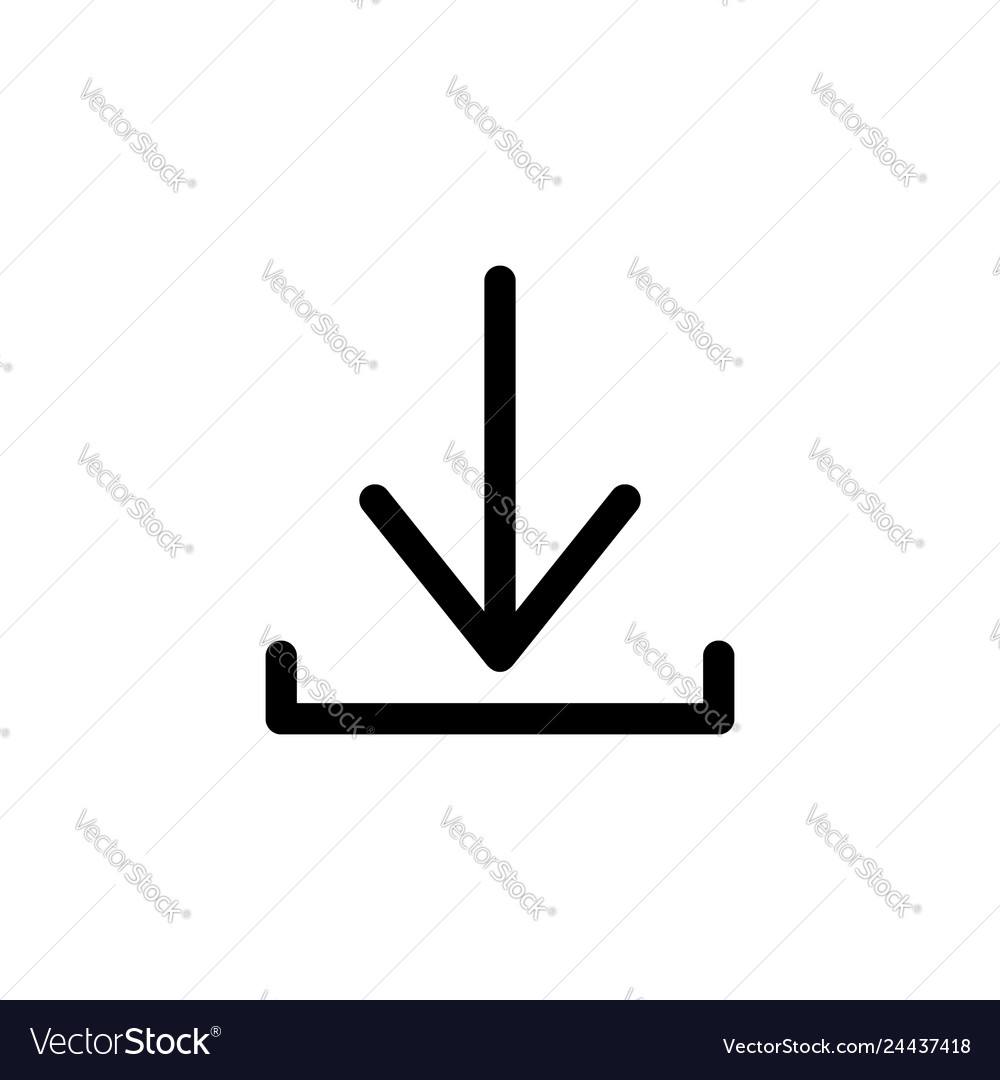 Download icon with line style Royalty Free Vector Image