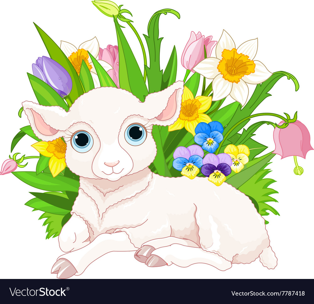 Easter sheep Royalty Free Vector Image - VectorStock