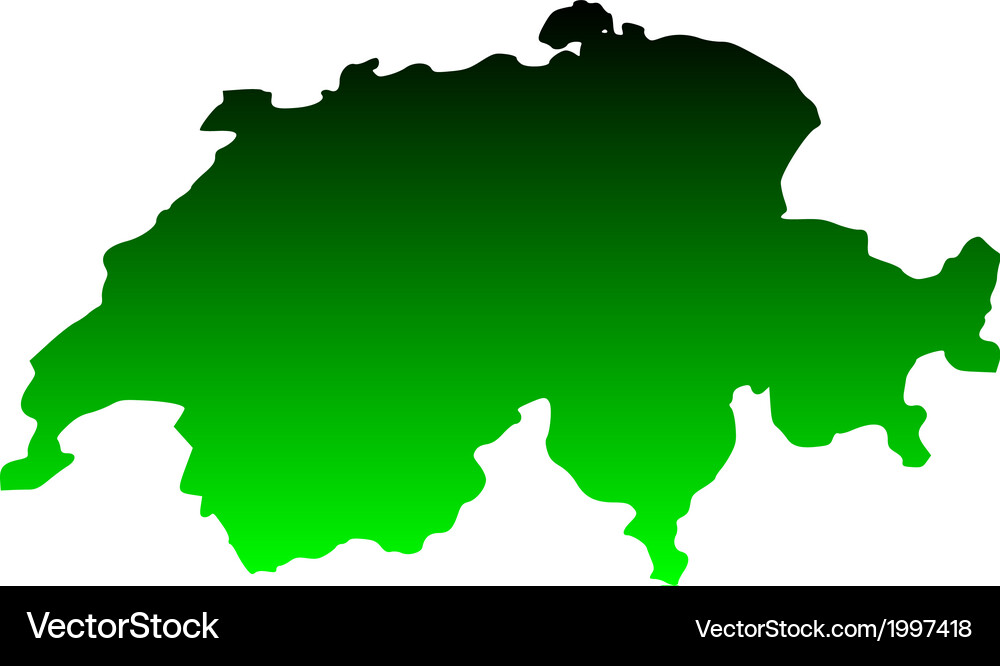 Map of switzerland Royalty Free Vector Image - VectorStock
