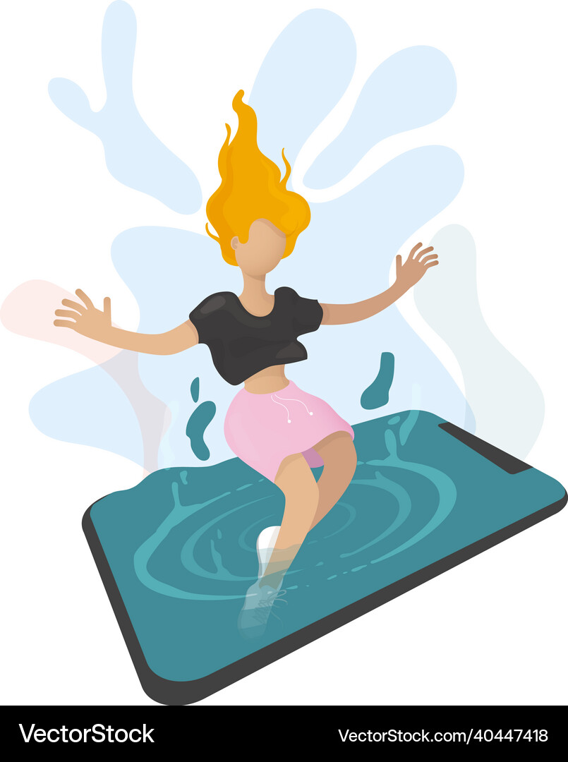 Mobile addiction- communication social Royalty Free Vector