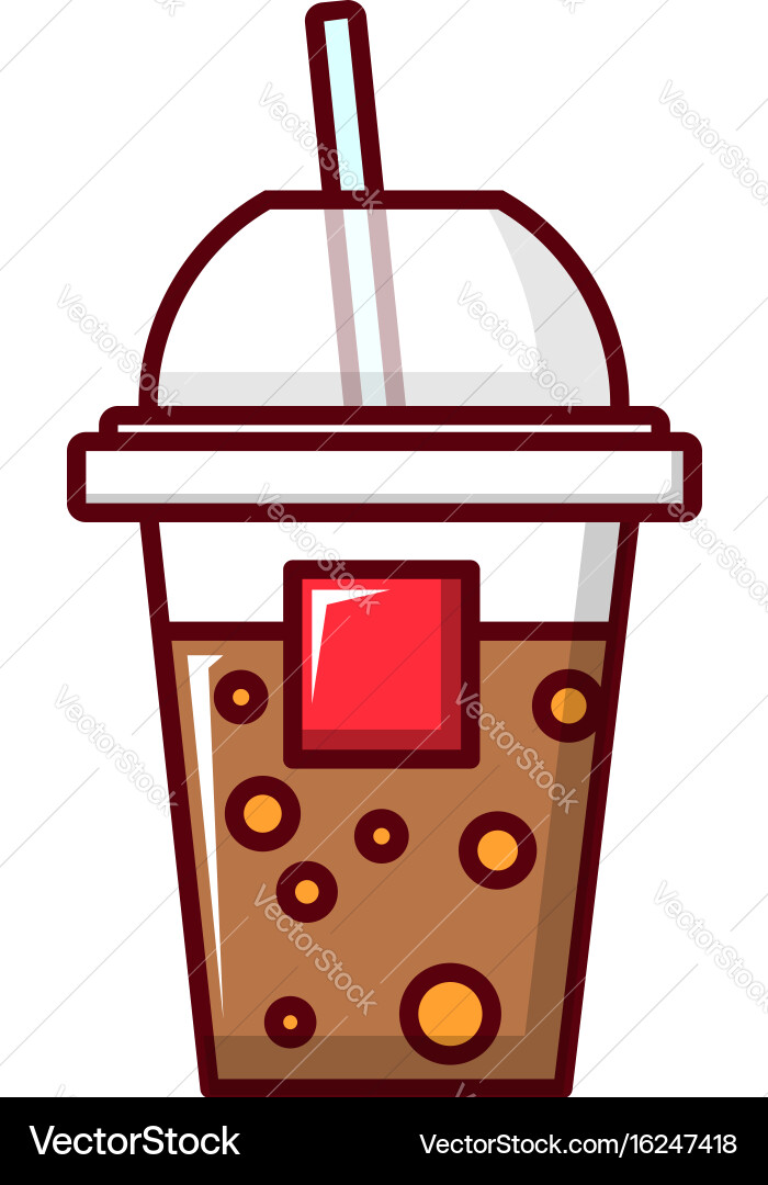 Paper cup icon cartoon style Royalty Free Vector Image