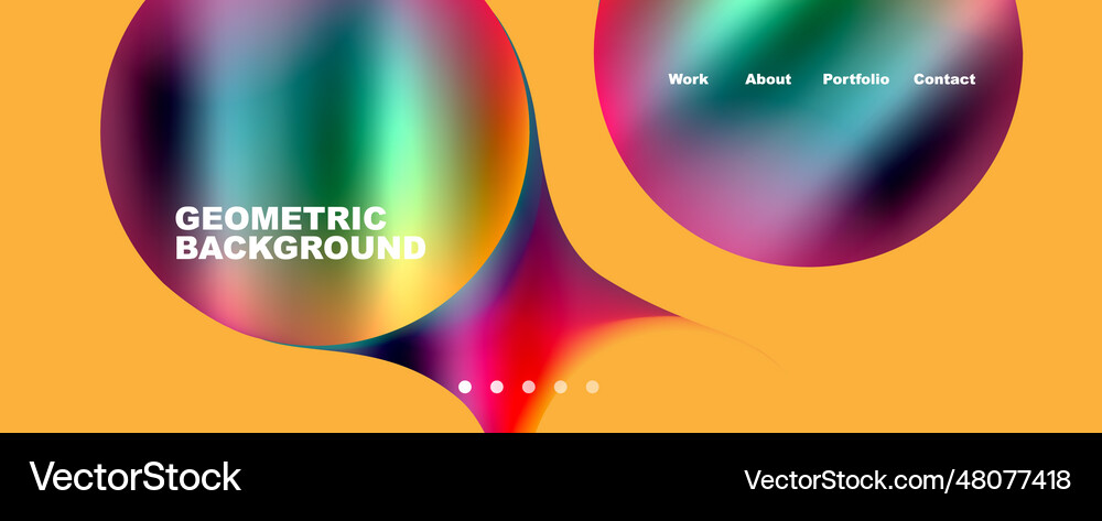 Round shapes and circles geometric abstract Vector Image