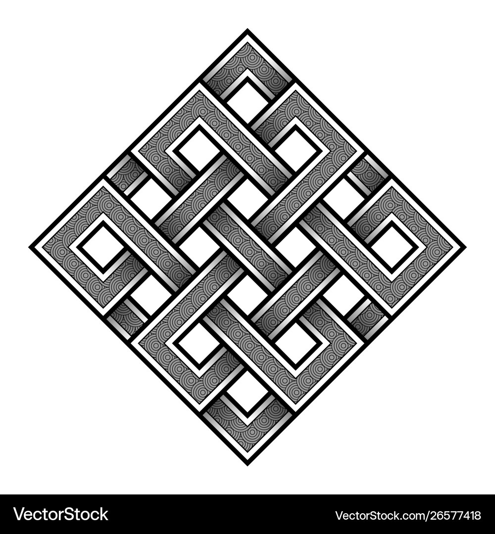 Scandinavian viking square gray wallpaper Vector Image
