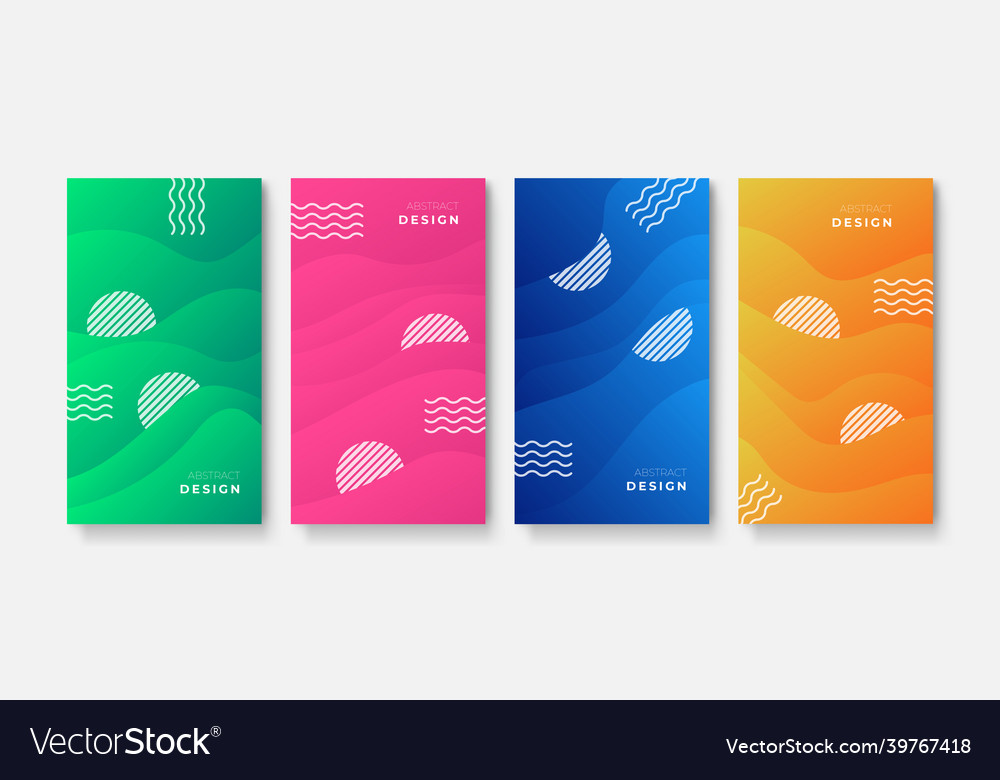 Slides abstract unique editable modern social Vector Image
