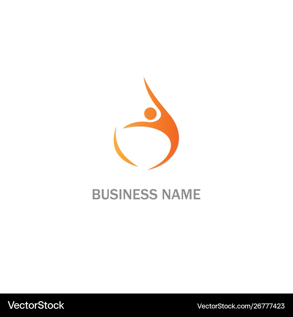 Active people swoosh sport logo Royalty Free Vector Image