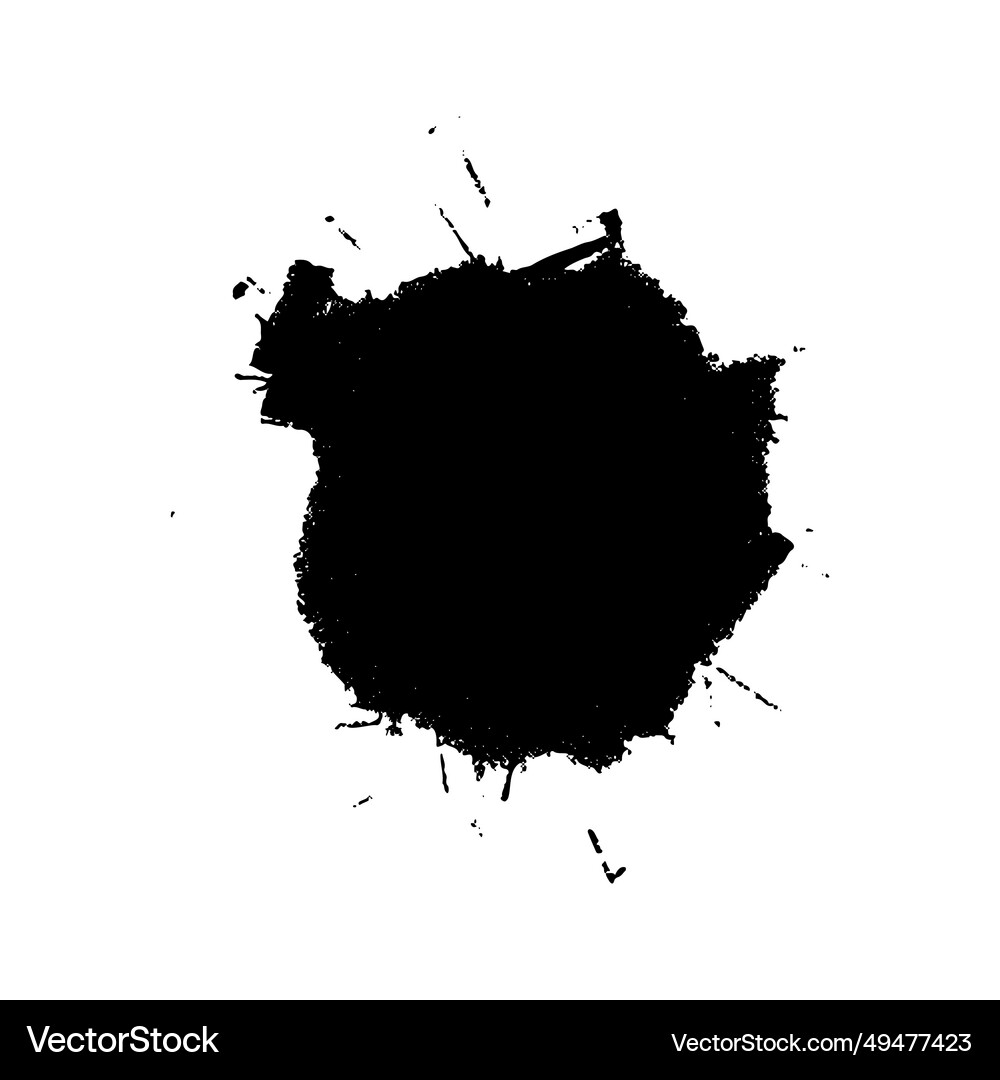 Black paint ink brush stroke line or texture Vector Image