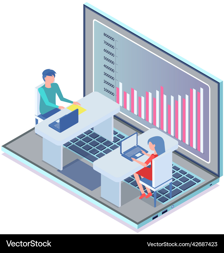 Business people communicating in office discuss Vector Image
