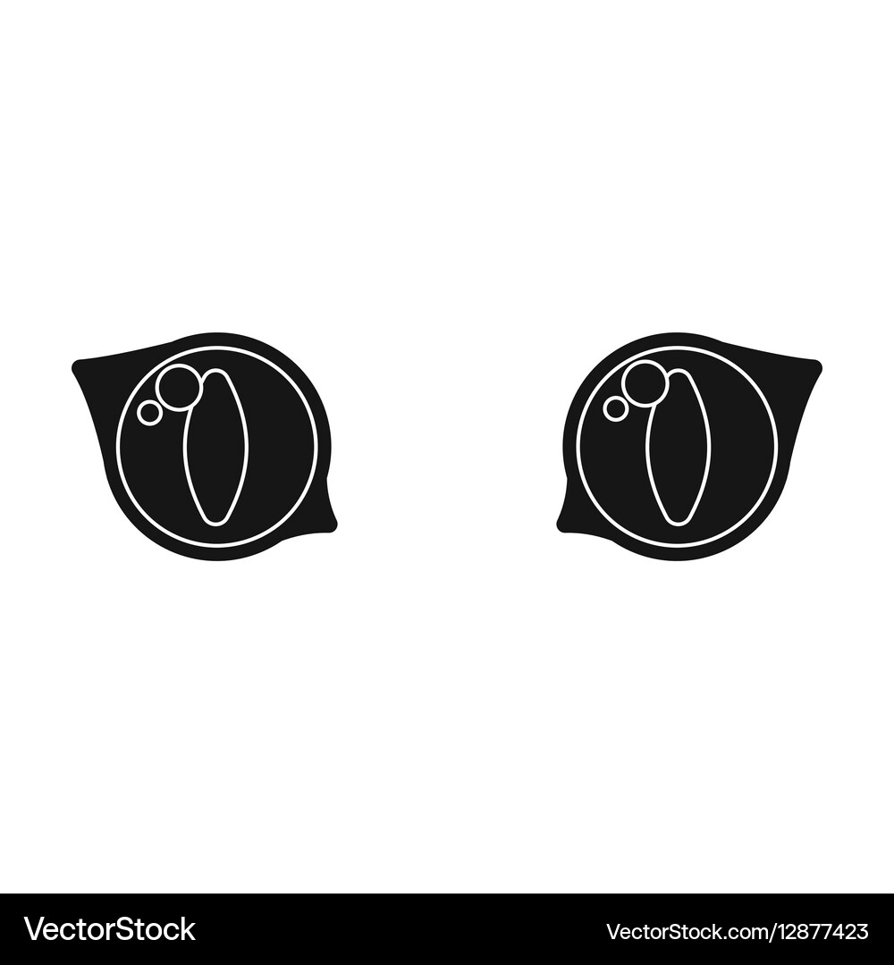 Cat eyes icon of for web Royalty Free Vector Image