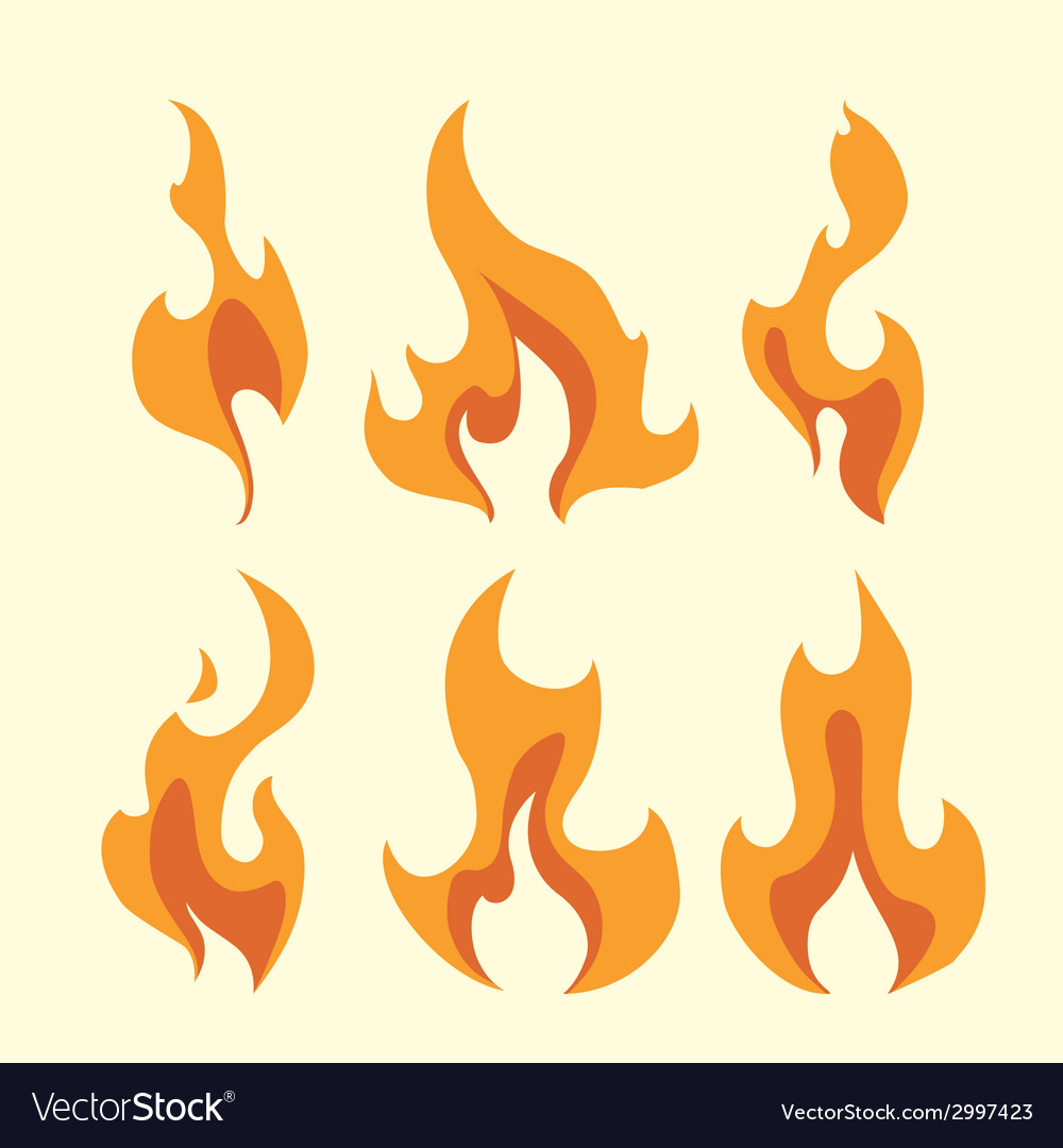 Fire design over white background Royalty Free Vector Image
