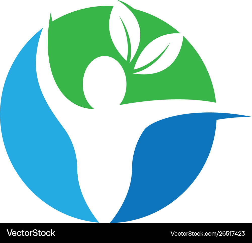 Human health symbol design Royalty Free Vector Image