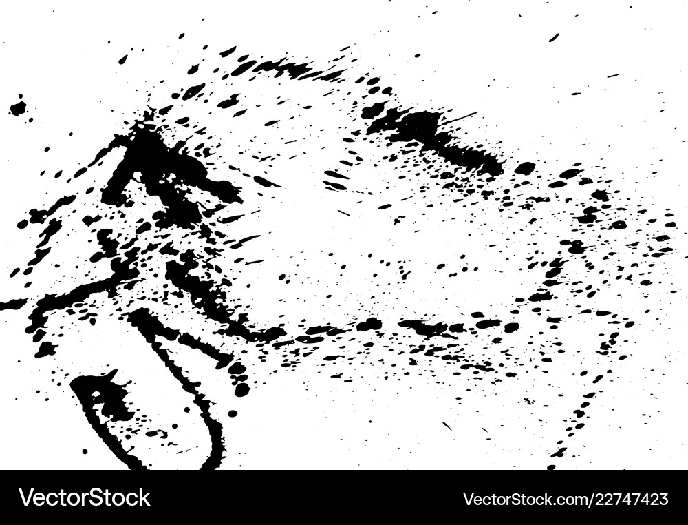 Ink grunge drops texture black hand drawn Vector Image