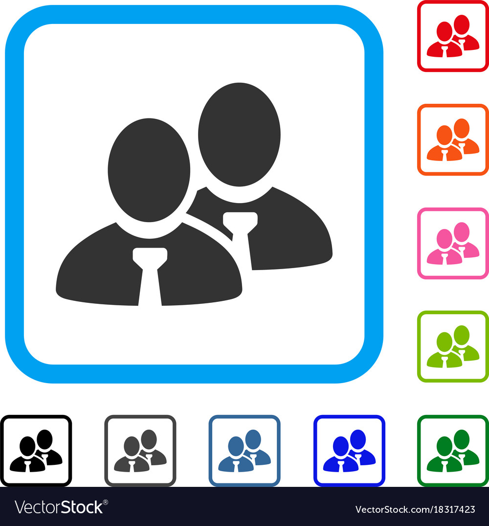 Managers framed icon Royalty Free Vector Image