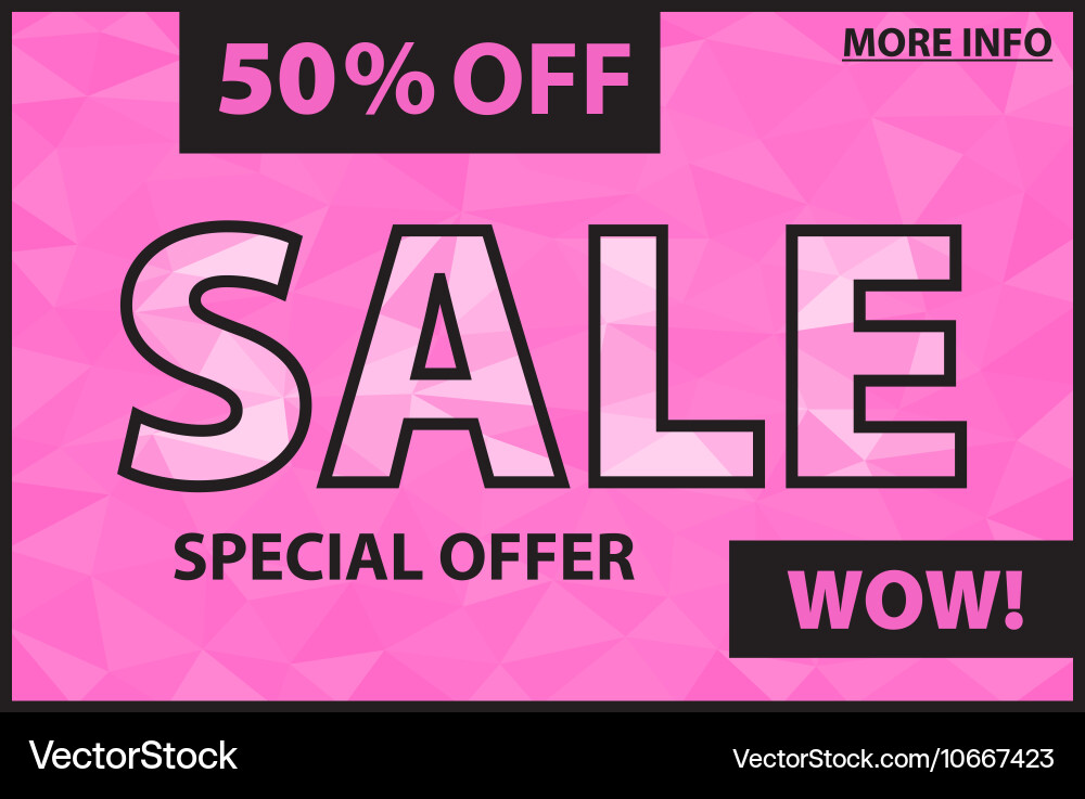 Sale pink banner Royalty Free Vector Image - VectorStock