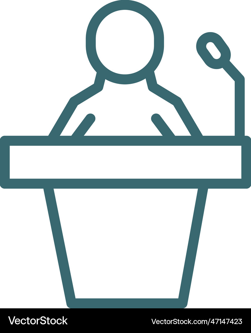 Seminar icon thin line icon from social Royalty Free Vector