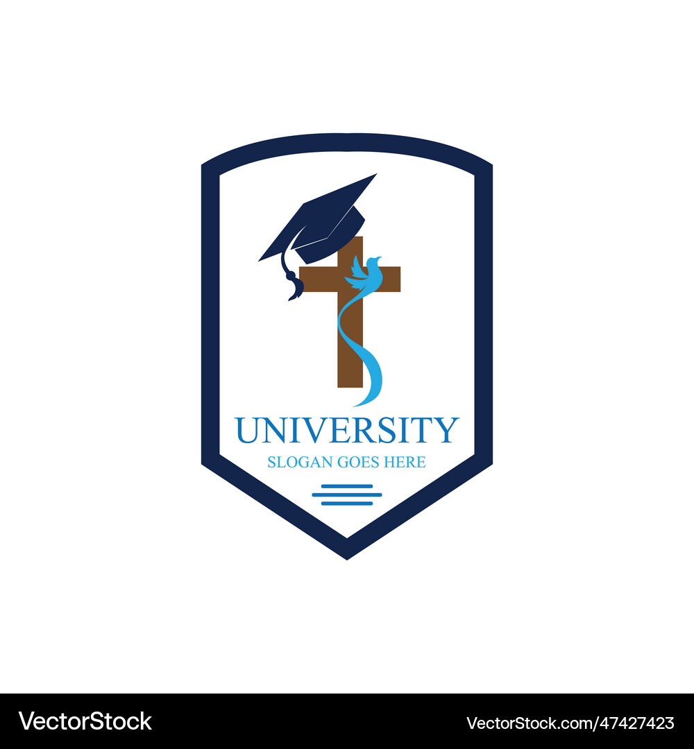 University and academy icons emblems or shields Vector Image