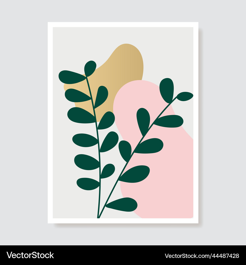 Abstract contemporary flower minimal modern Vector Image