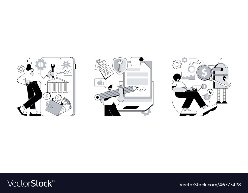 Business software abstract concept Royalty Free Vector Image Business software abstract concept Royalty Free Vector Image
