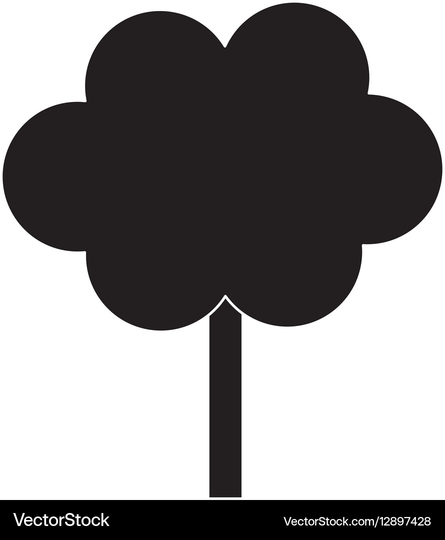 Contour tree in city scene icon image Royalty Free Vector