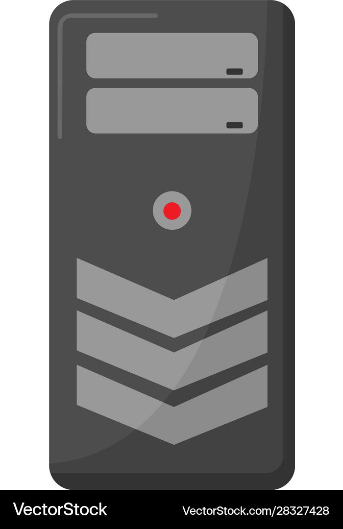 Gaming pc simple clip art Royalty Free Vector Image