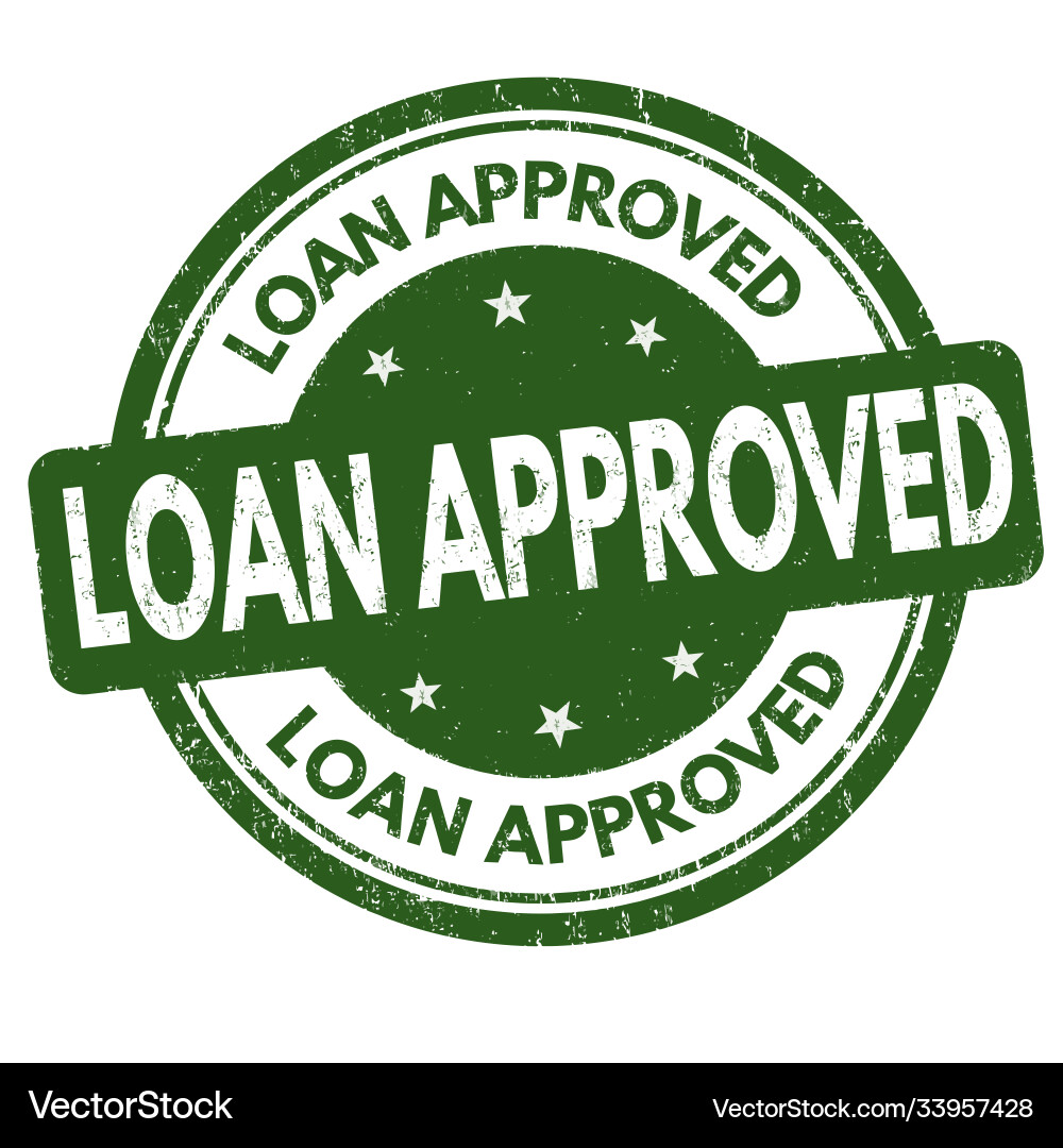 Loan approved sign or stamp Royalty Free Vector Image