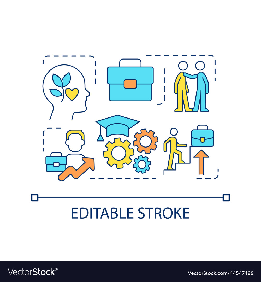 Professional development concept icon Royalty Free Vector