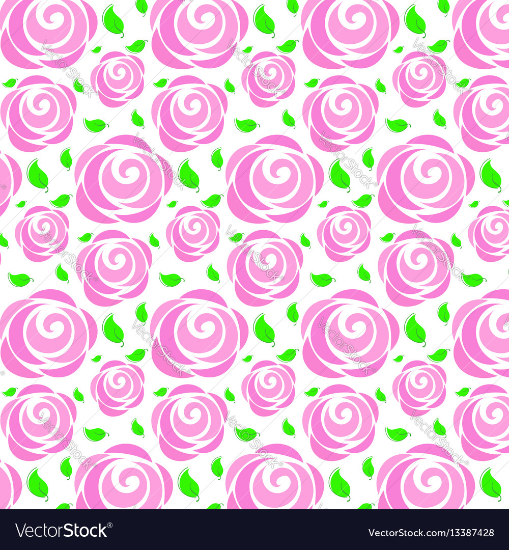 Seamless roses pattern Royalty Free Vector Image